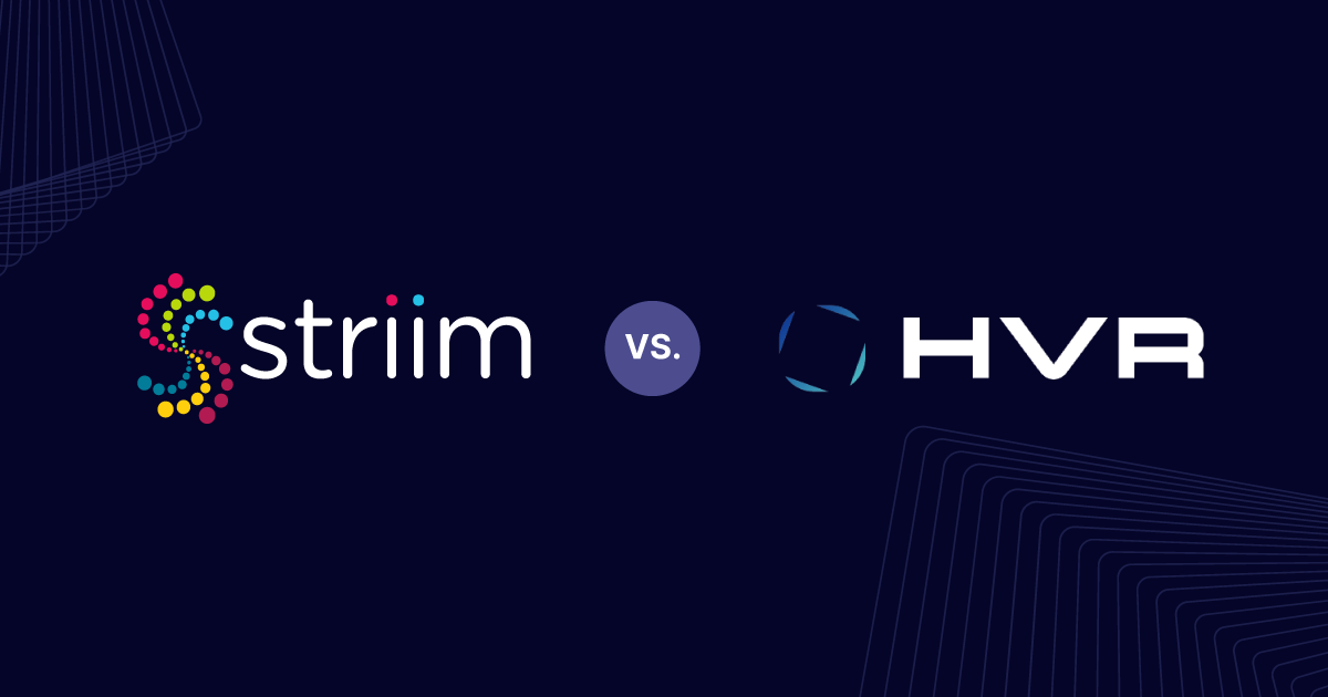 Striim vs HVR Software - Striim